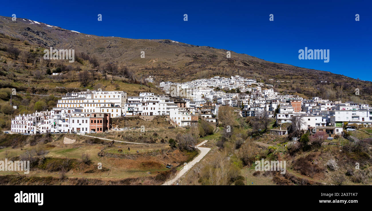 Town of Trevelez in La Alpujarra Granadina, Sierra Nevada, Spain in ...