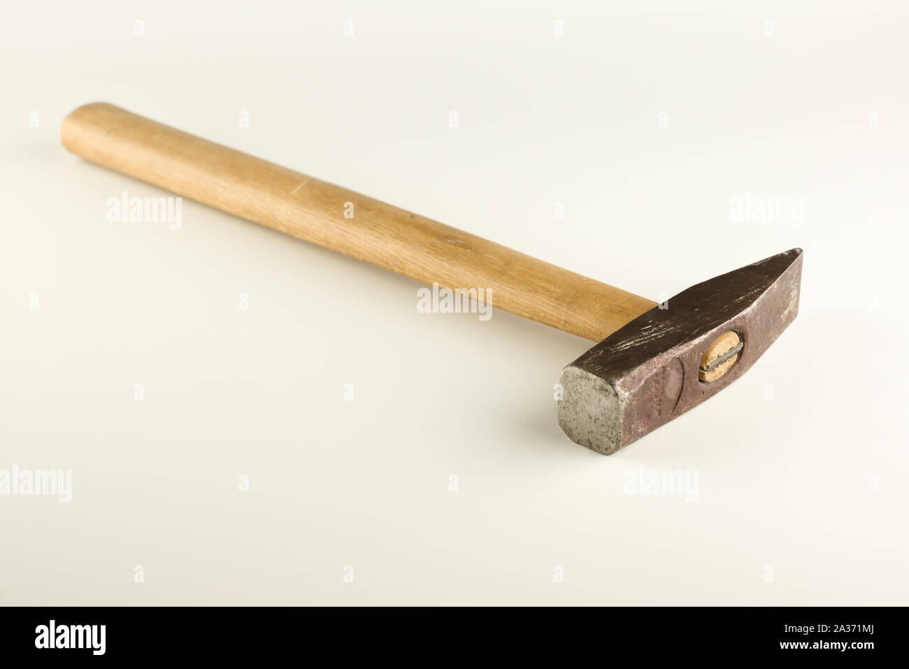 Small hammer with wooden handle isolated on a white background Stock ...