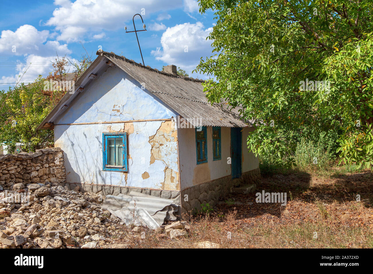 rustic scene with old abandoned house Stock Photo - Alamy
