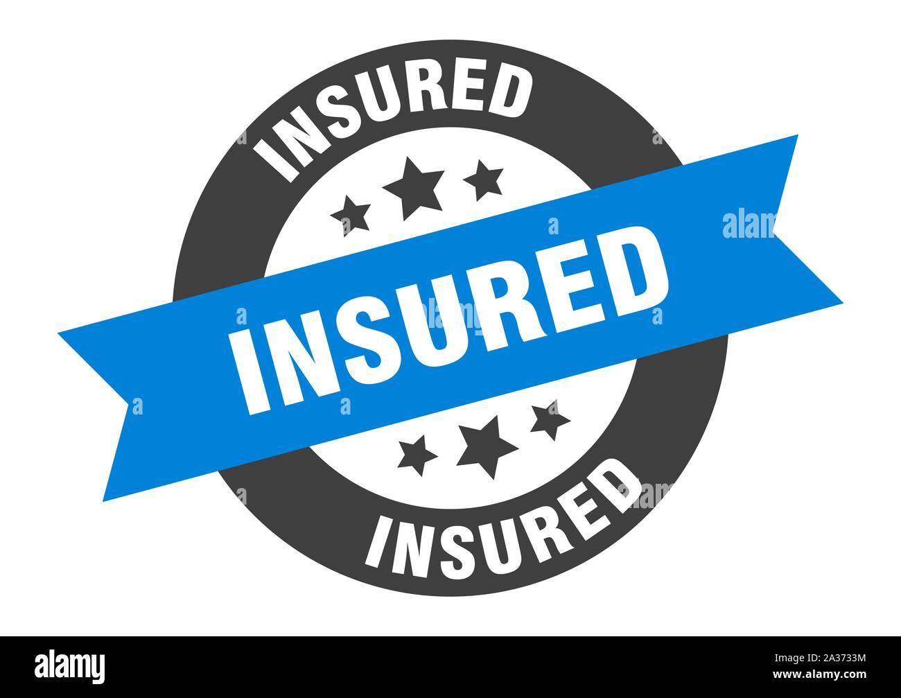 Insured sticker sign on Stock Vector Images - Alamy