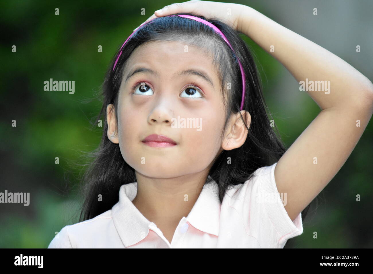 An A Worried Asian Juvenile Stock Photo - Alamy