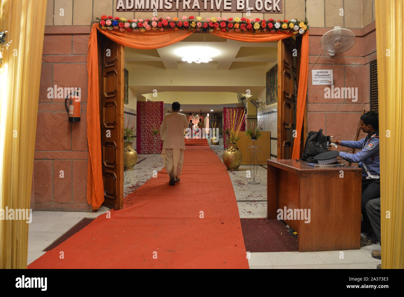 A man is going to marriage hall underneath the iskcon temple New Delhi ...