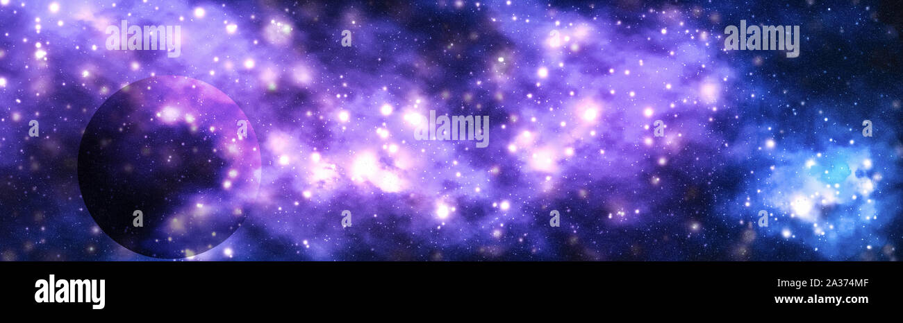 Discovery in astronomy, cosmic abstract and future technology concept ...