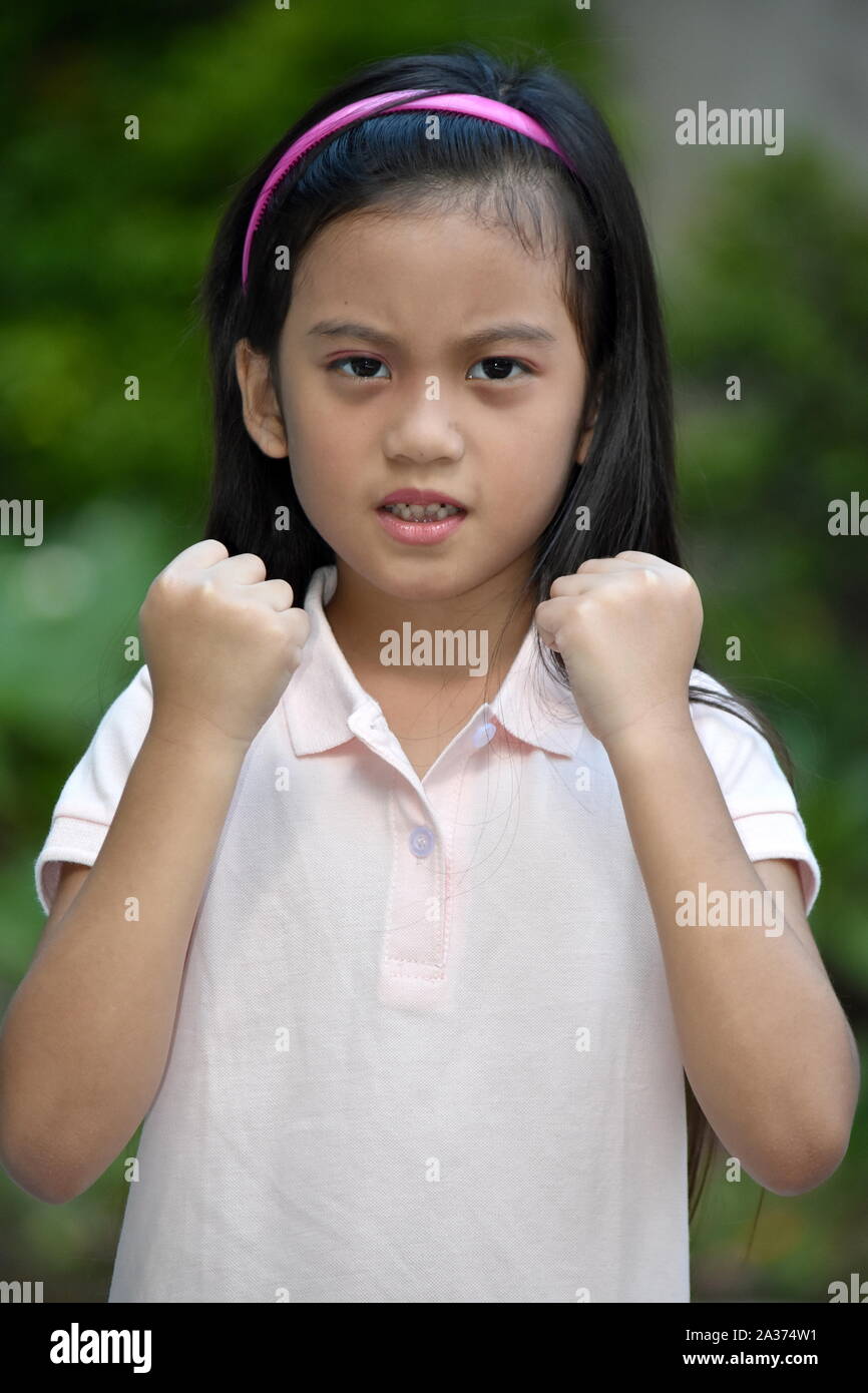 An An Angry Girl Youth Stock Photo - Alamy