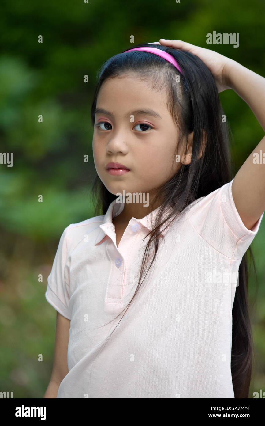 Pretty Diverse Girl And Memory Loss Stock Photo - Alamy