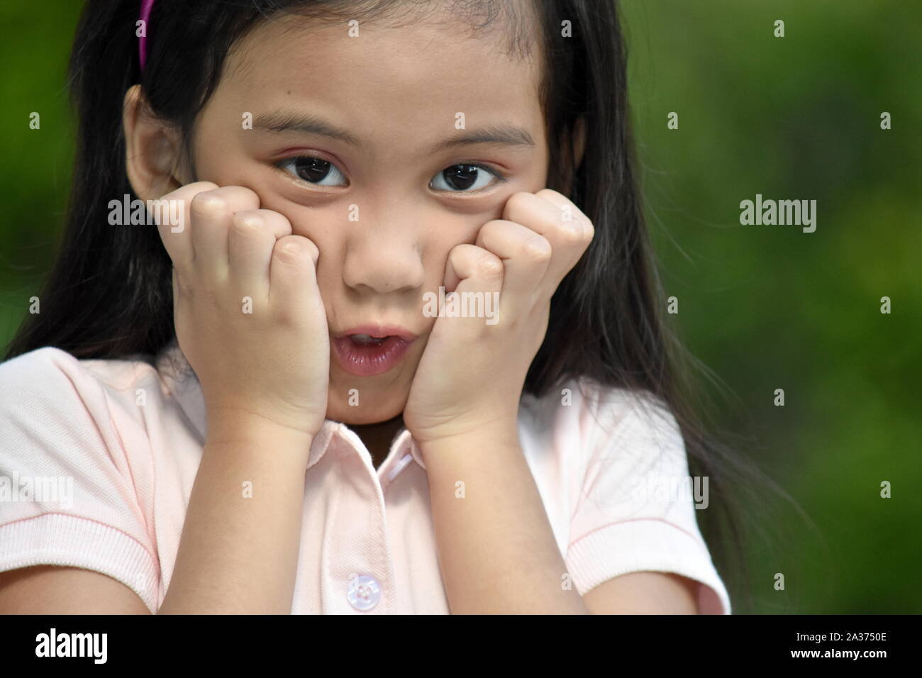 An A Diverse Female Afraid Stock Photo - Alamy