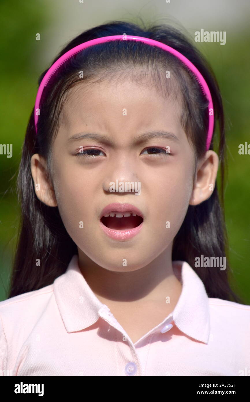 A Cute Female Under Stress Stock Photo - Alamy