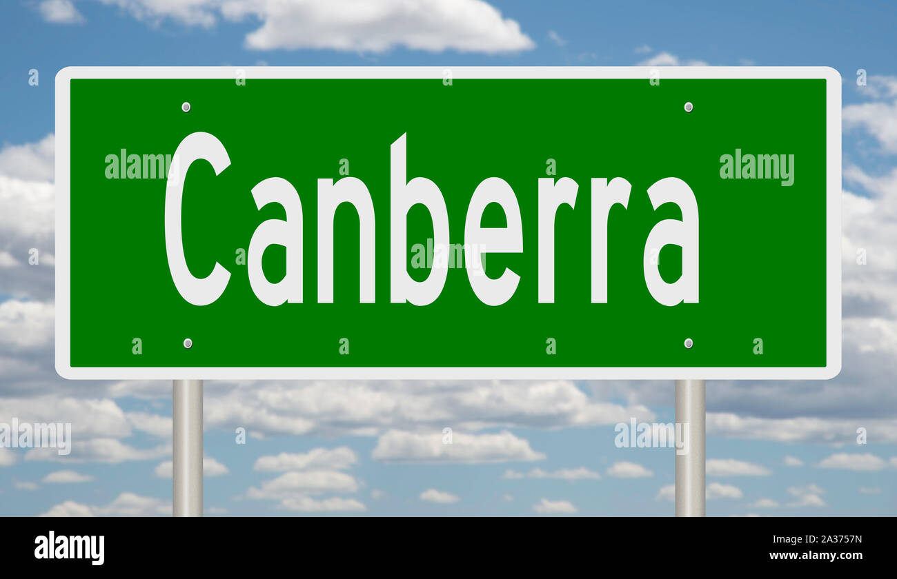 Canberra road sign hi-res stock photography and images - Alamy