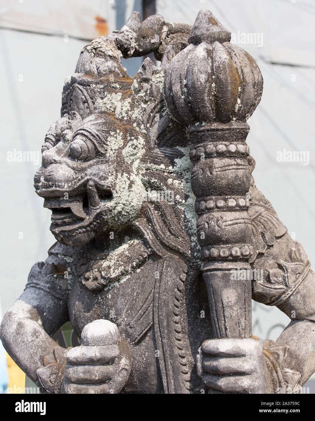 Ubud, Bali - August 08, 2015: Closeup of traditional Balinese God ...