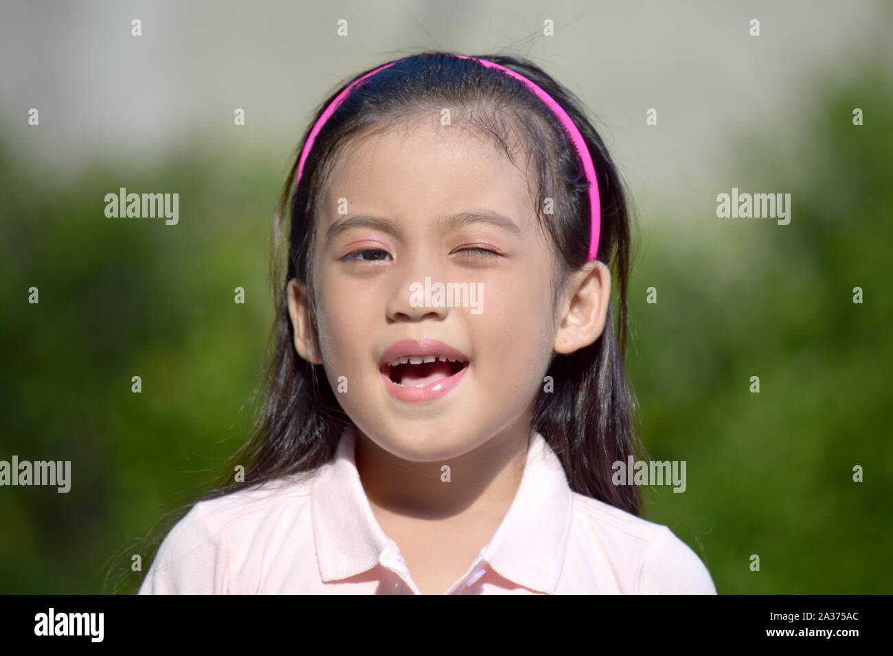 An A Diverse Girl Talking Stock Photo - Alamy