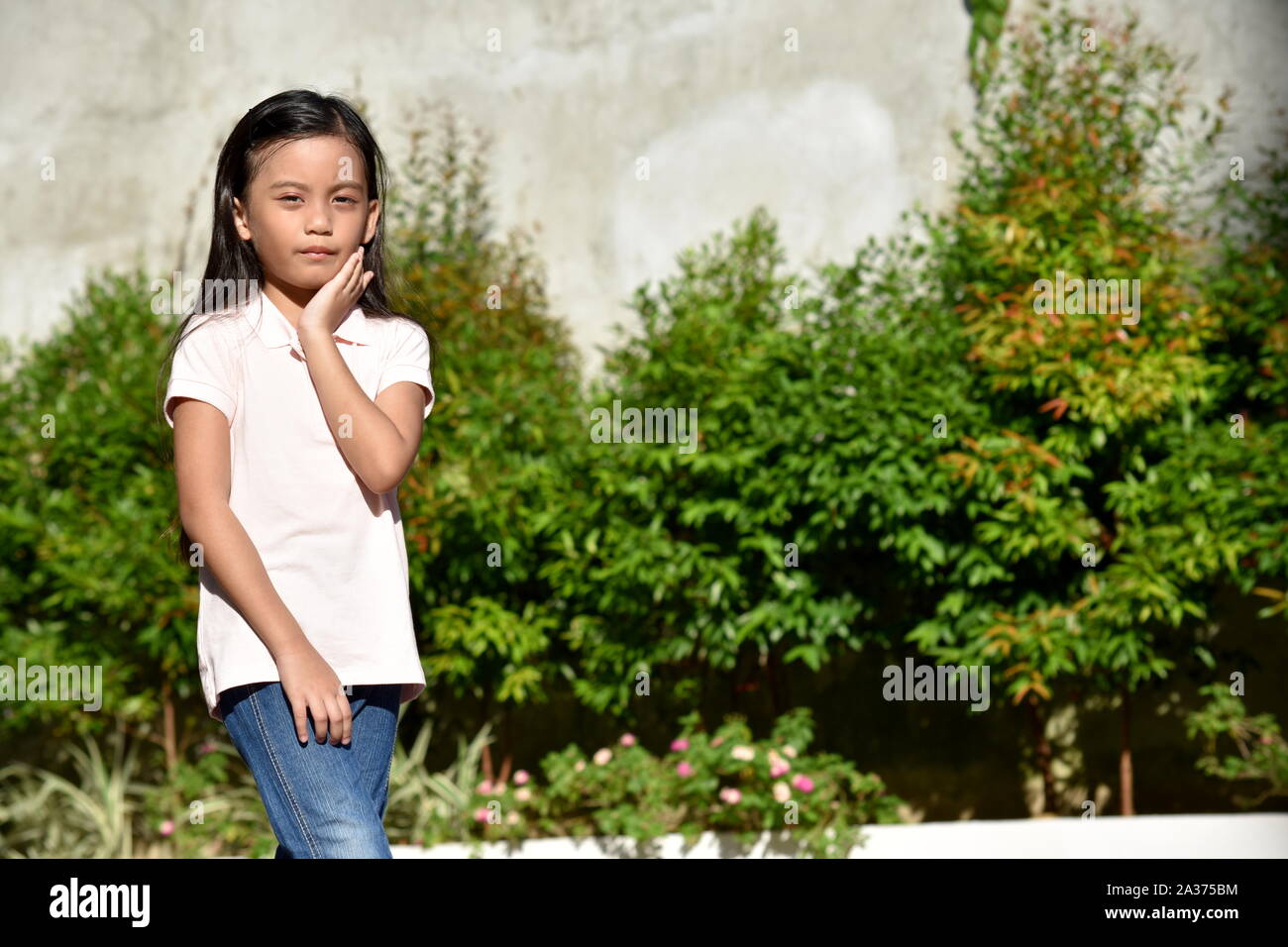 A Youthful Girl Decision Making Stock Photo - Alamy