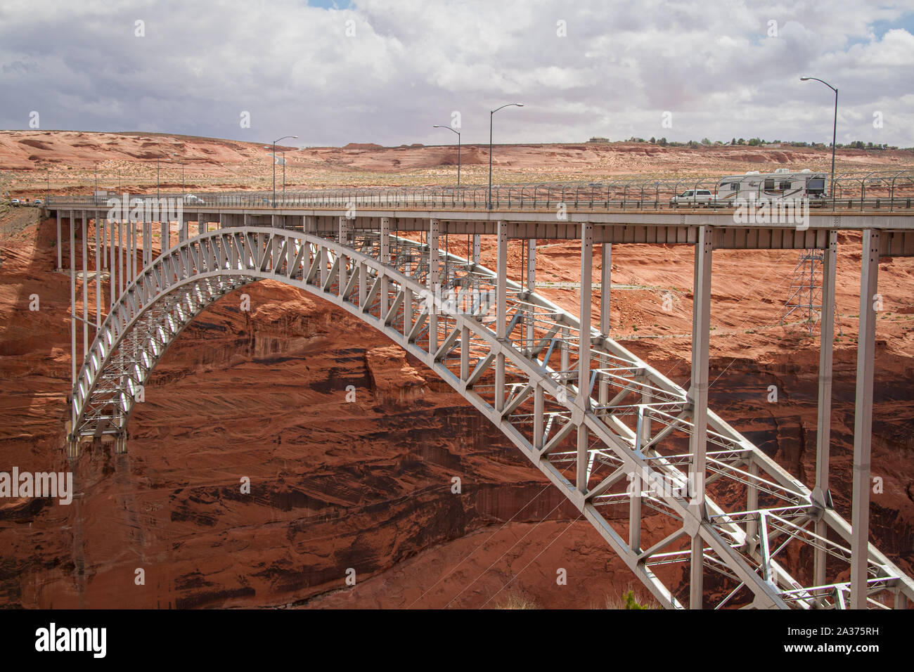 Glen Canyon Dam Bridge viewed from dam visitor center Stock Photo - Alamy