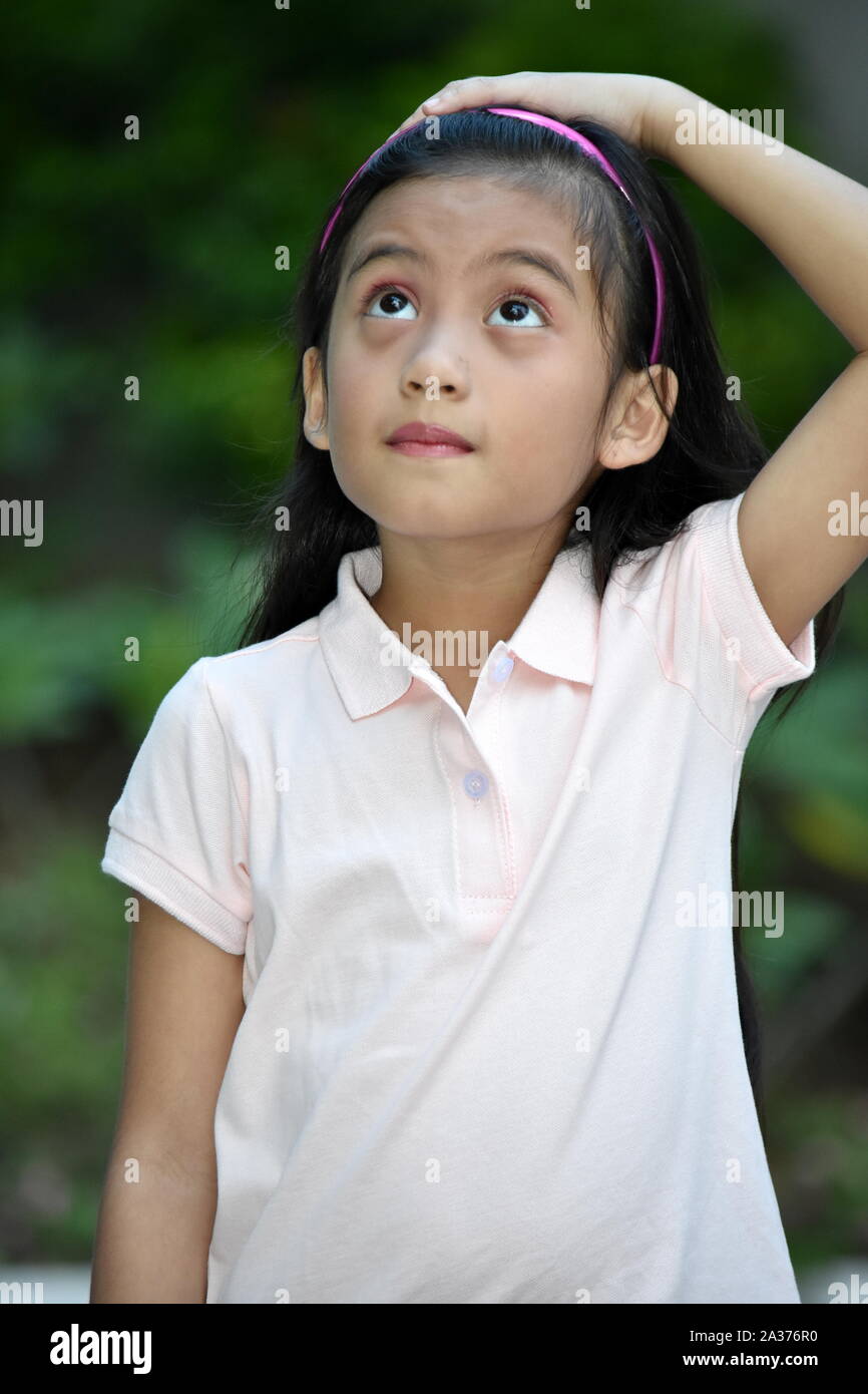 An A Female And Worry Stock Photo - Alamy