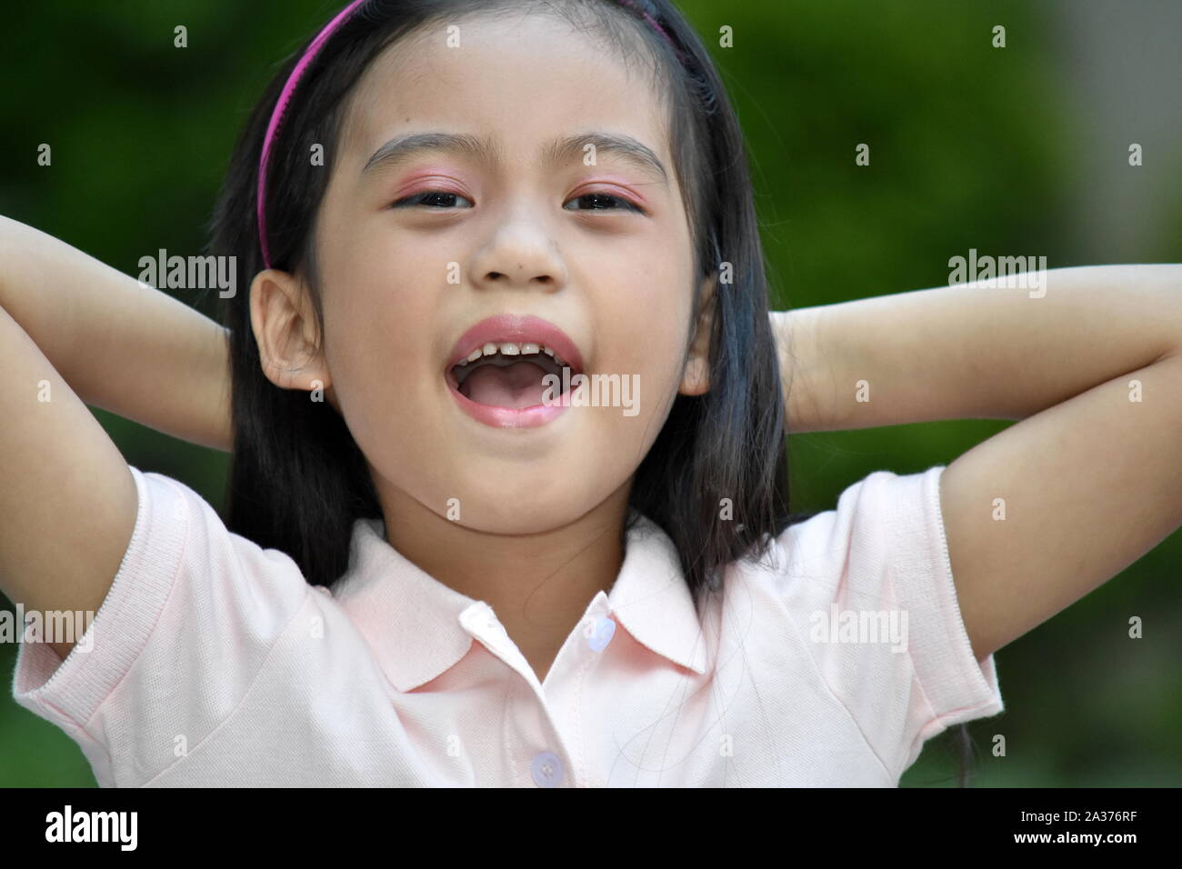 A Cute Female Resting Stock Photo - Alamy