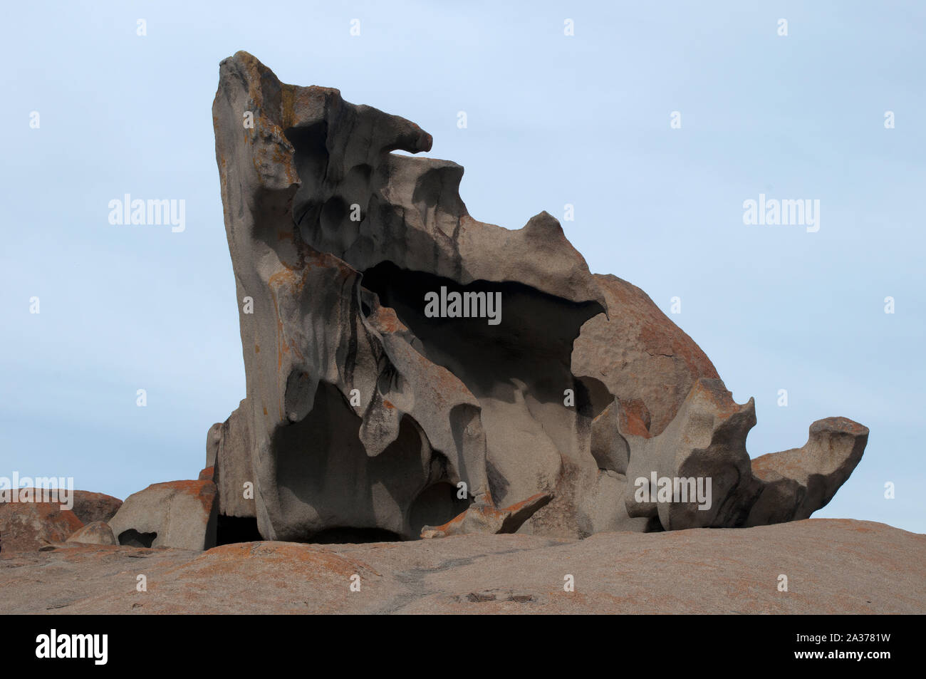 Kangaroo Island Australia, weather sculpted granite boulder at ...