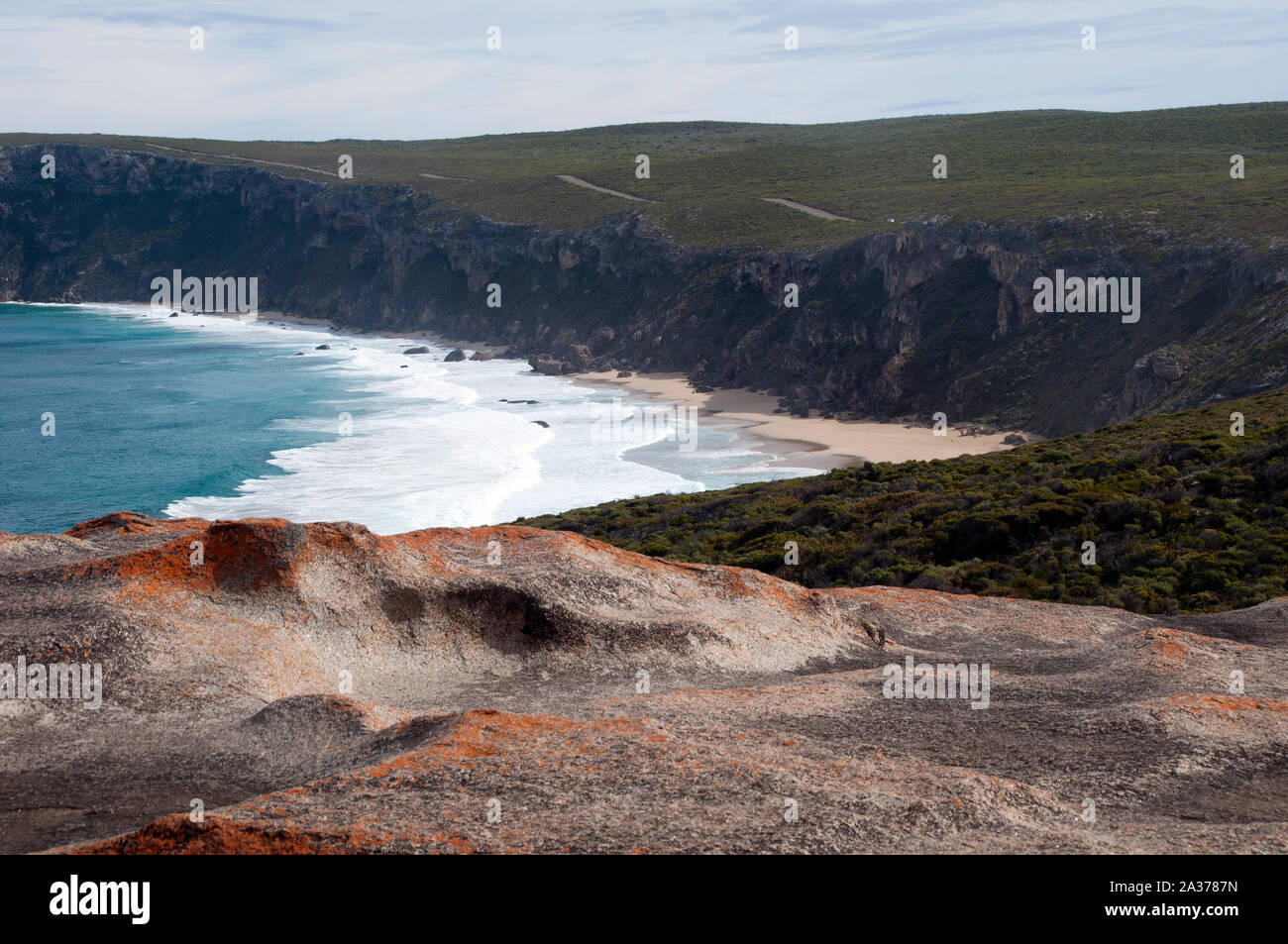 Kangaroo Island Australia, beach view from Remarkable Rocks Stock Photo ...