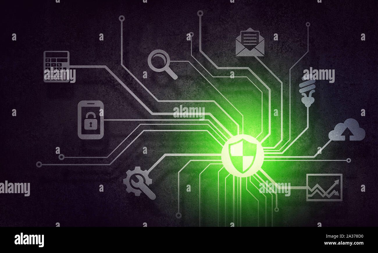 Digital background with social interaction and connection concept Stock ...