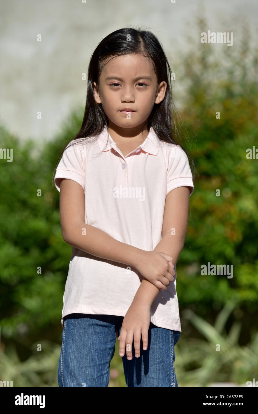 A Girl Child Waiting Stock Photo - Alamy
