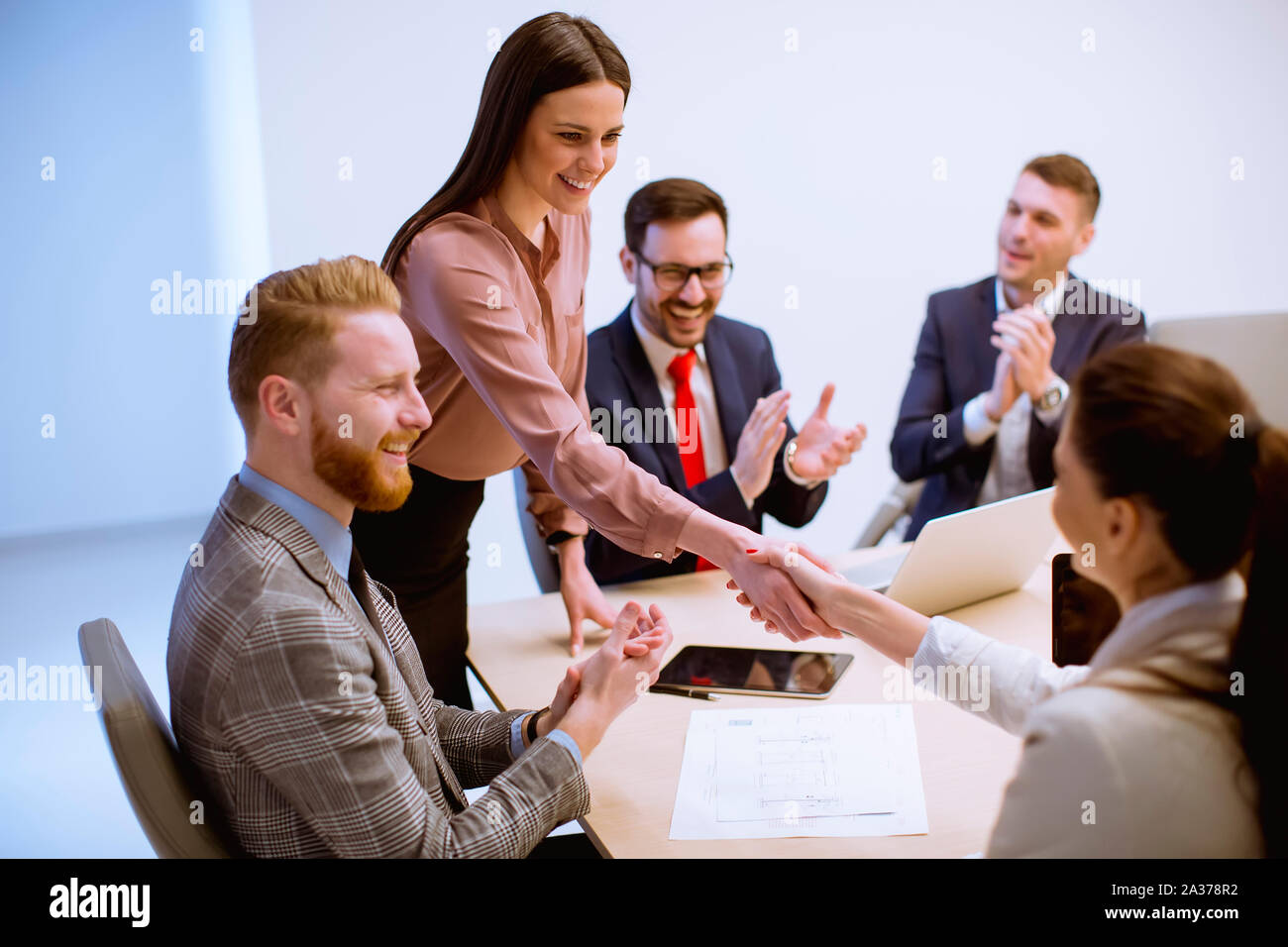Group caucasian business men hi-res stock photography and images - Alamy