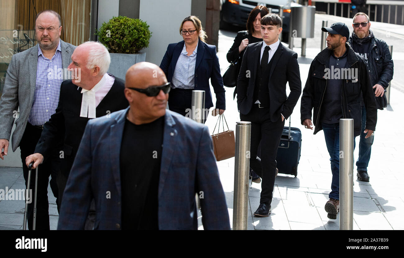 Previously unissued photo dated 18/6/2019 of Joshua Molnar (third right ...