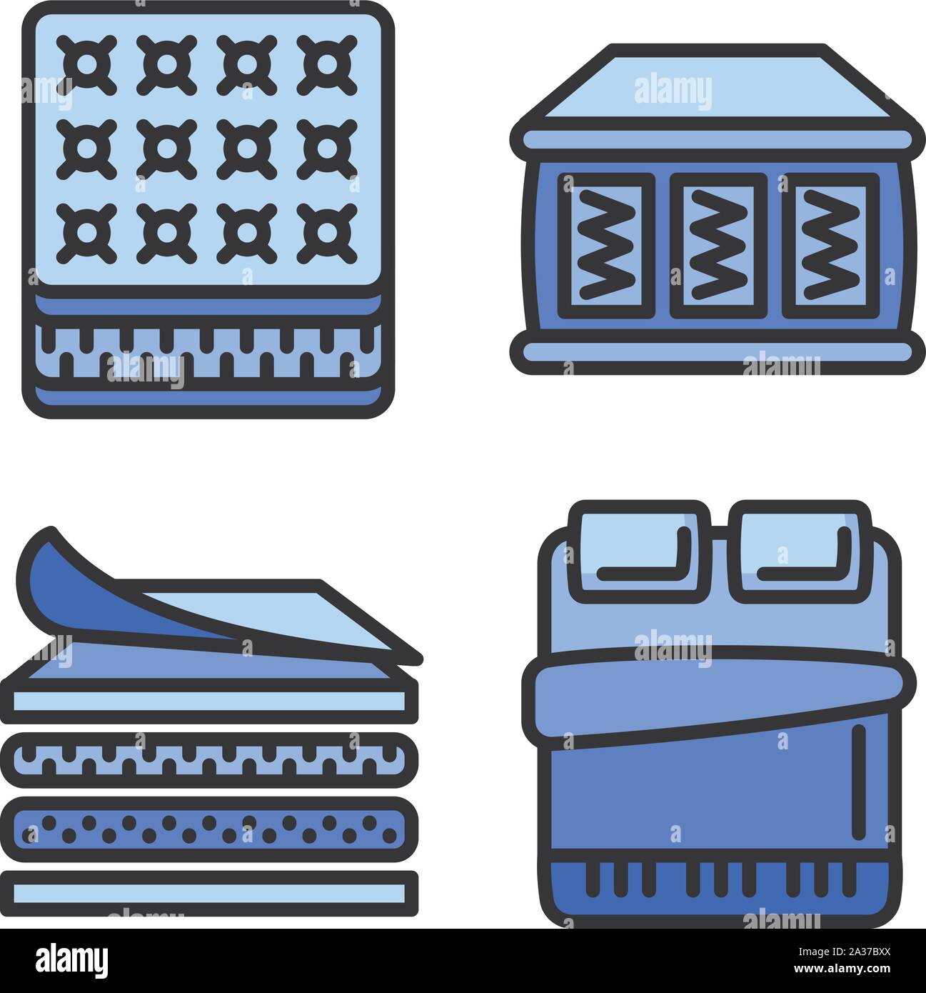 Mattress icons set. Outline set of mattress vector icons for web design ... Mattress icons set. Outline set of mattress vector icons for web design ...