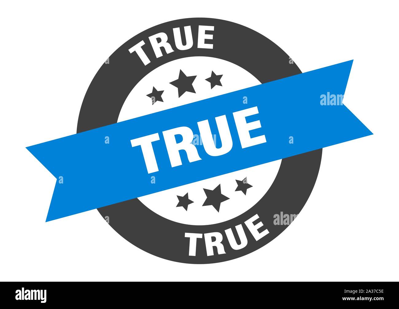 True sign blue black hi-res stock photography and images - Alamy