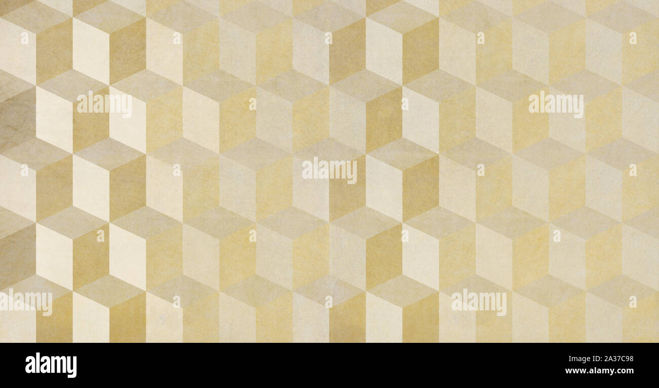 Abstract cubes yellow background, paper texture, 3d illustration Stock ...