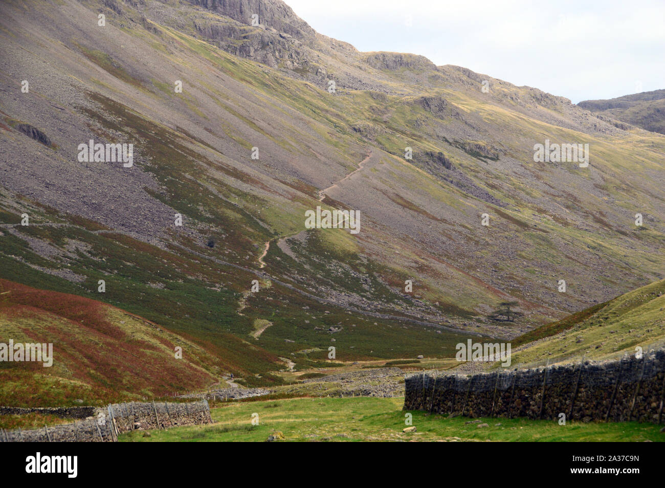 Mose's Trod Footpath Below the Wainwright Great Gable in Wasdale, Lake ...