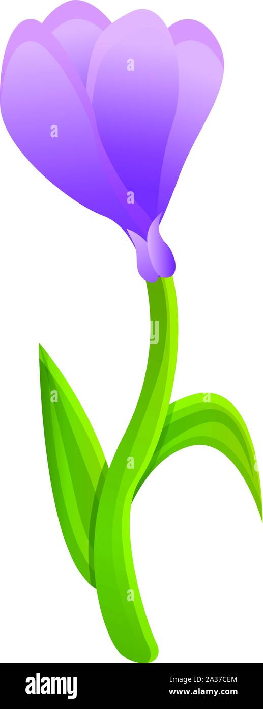 Garden crocus icon. Cartoon of garden crocus vector icon for web design ...