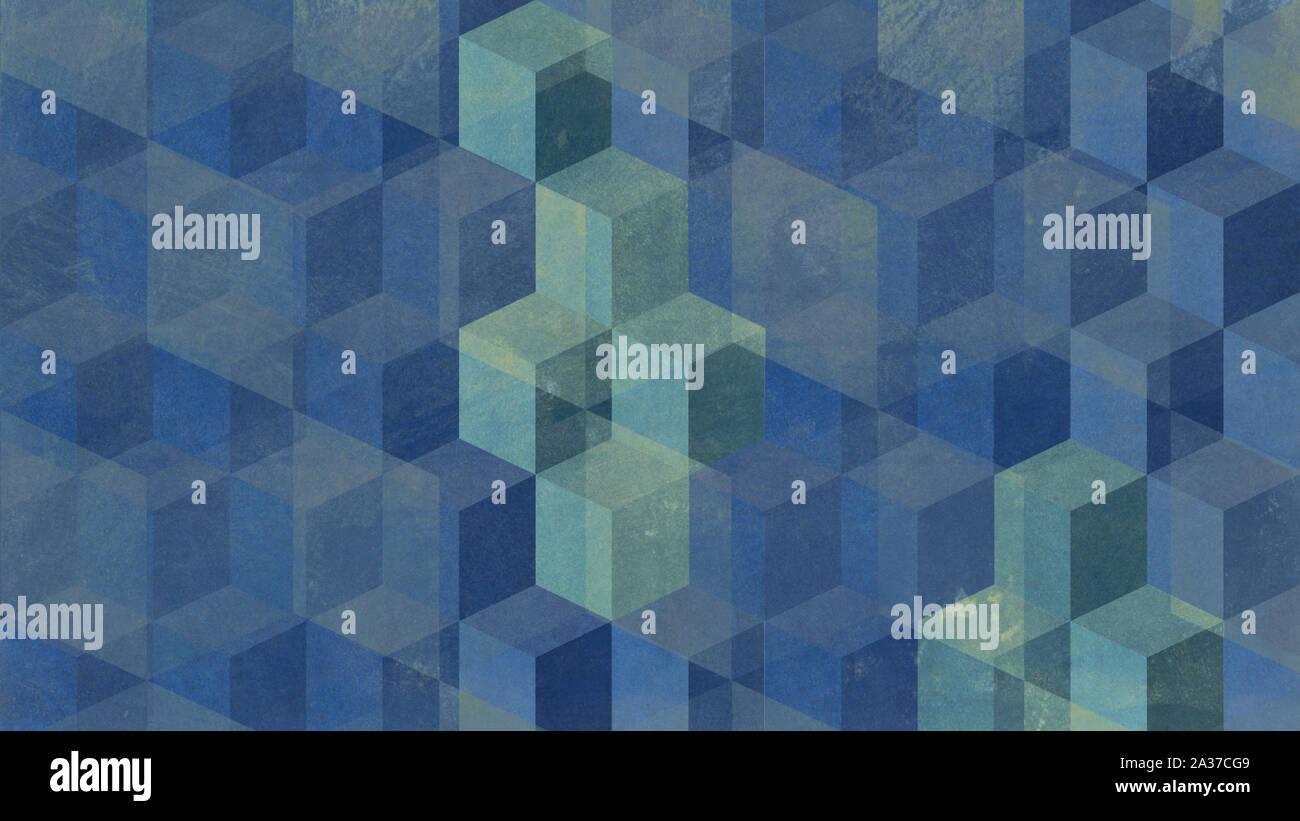 Abstract cubes blue background, paper texture, 3d illustration Stock ...