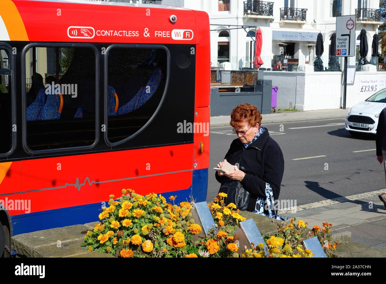 Elderly Lady On A Bus High Resolution Stock Photography and Images - Alamy