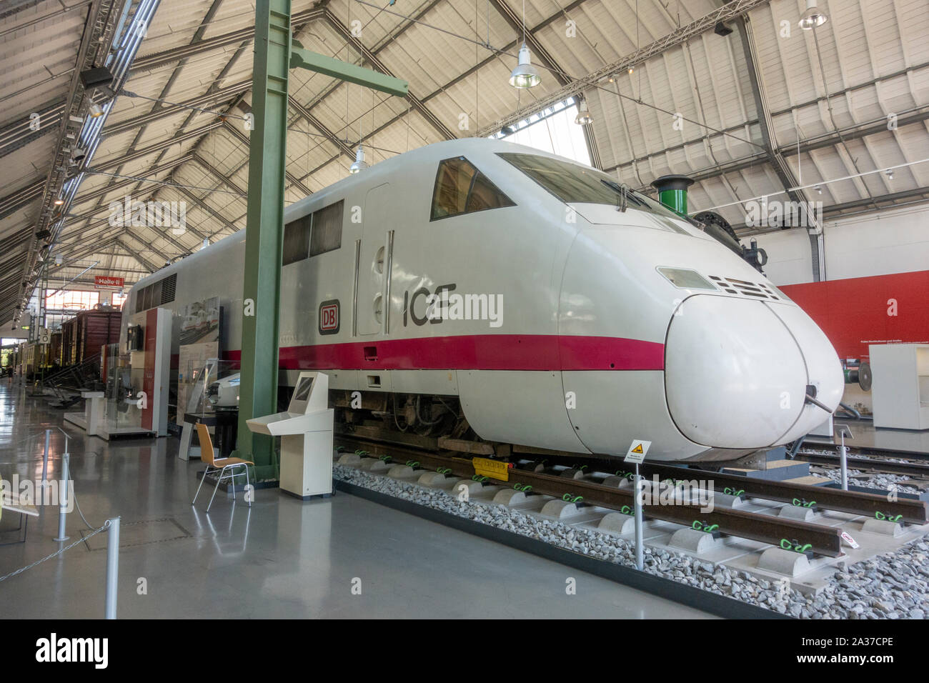 An ICE-V (Experimental) train locomotive in the Deutsches Museum ...