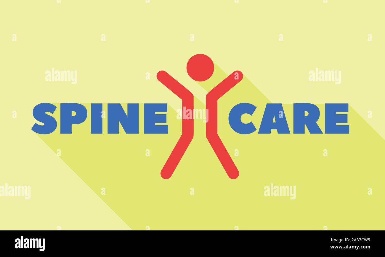 Spine care icon. Flat illustration of spine care vector icon for web ...