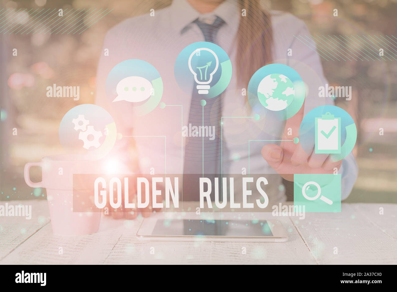 Handwriting text writing Golden Rules. Conceptual photo basic principle ...