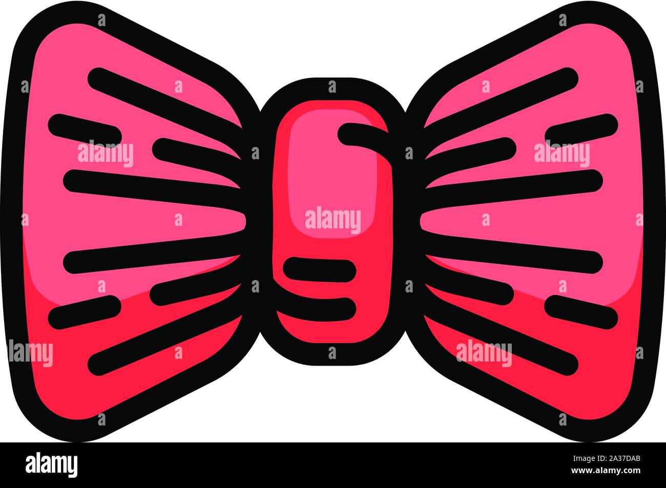 Textile red bow tie icon. Outline textile red bow tie vector icon for web design isolated on ...