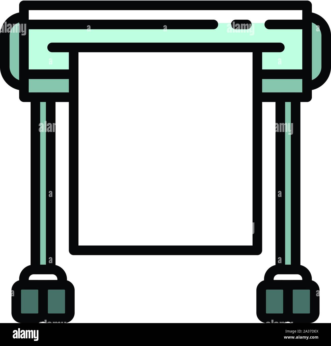 Plotter icon. Outline plotter vector icon for web design isolated on ...