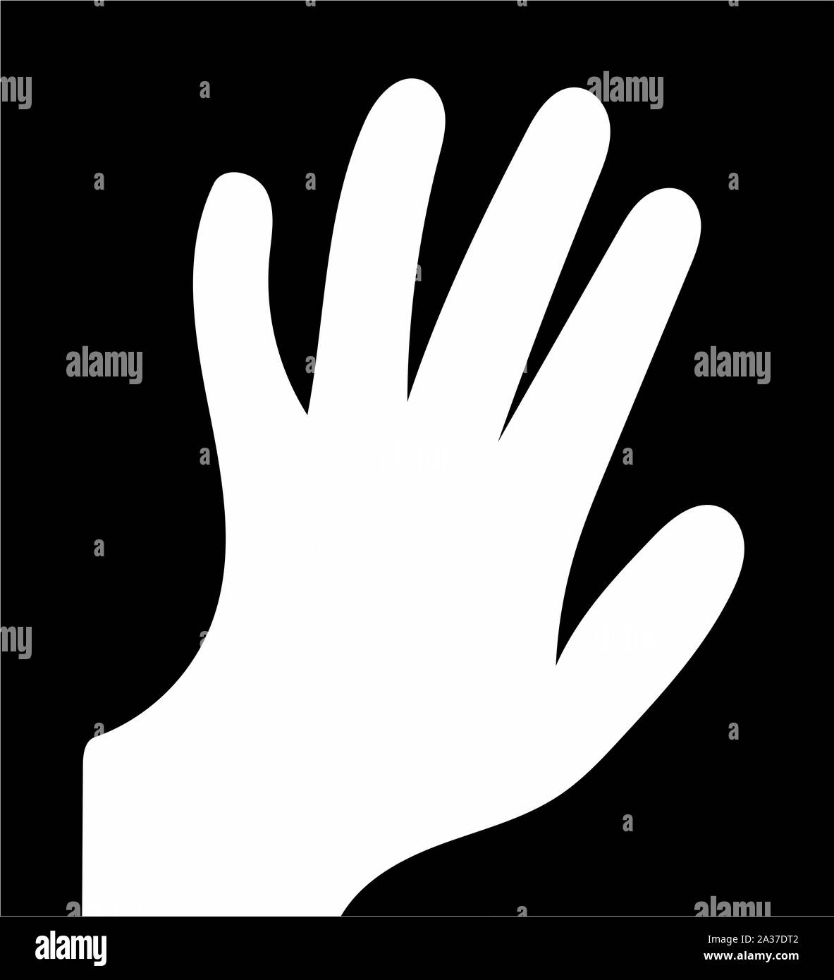 Artfully and ornate image of one hand in black and white colors optics ...