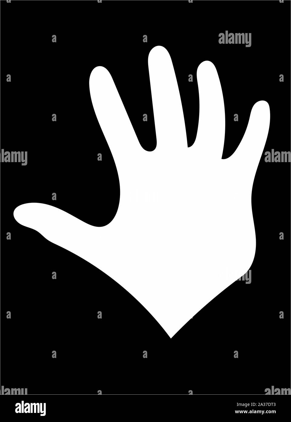 Artfully and ornate image of one hand in black and white colors optics ...