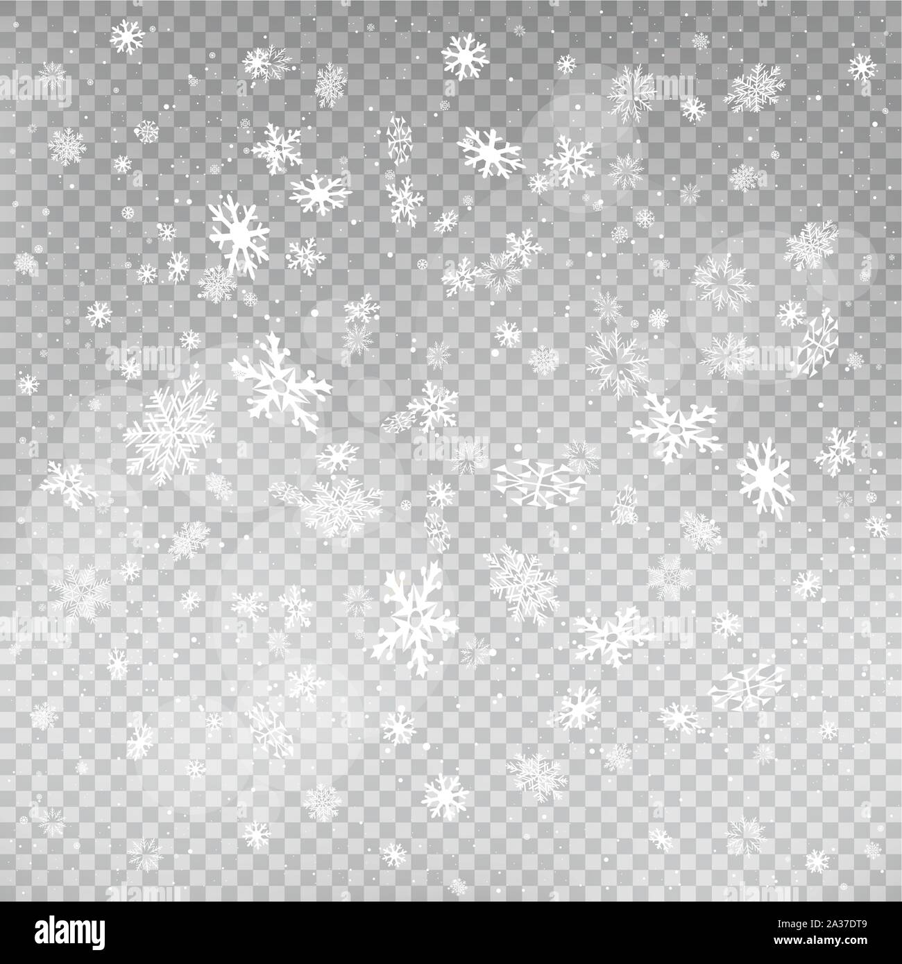closeup snowfall on transparent backdrop Stock Vector Image & Art - Alamy