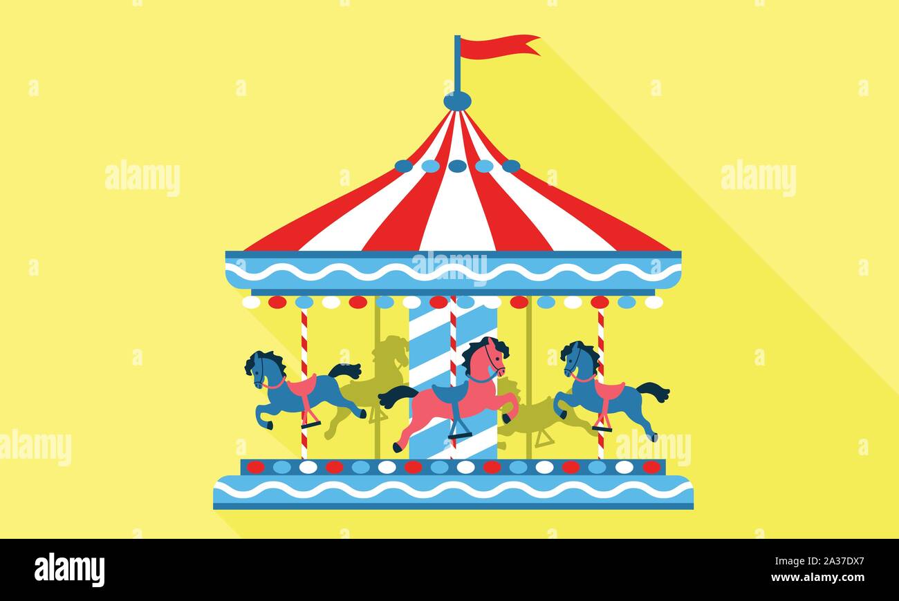 Galloper roundabout Stock Vector Images - Alamy