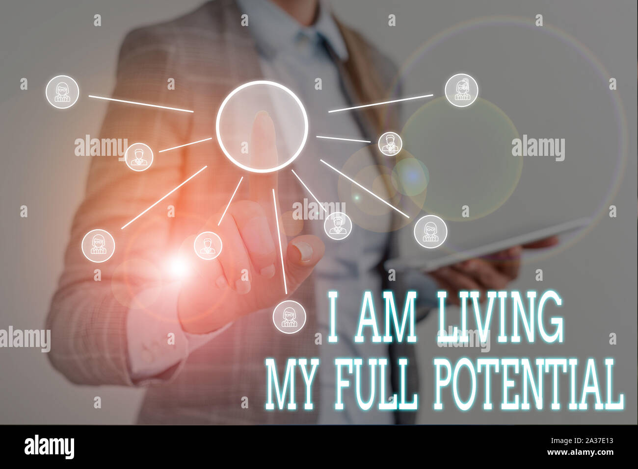 Conceptual hand writing showing I Am Living My Full Potential. Concept ...