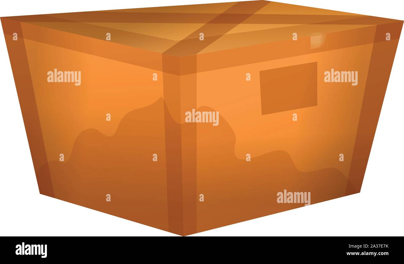 Used carton box icon. Cartoon of used carton box vector icon for web ...