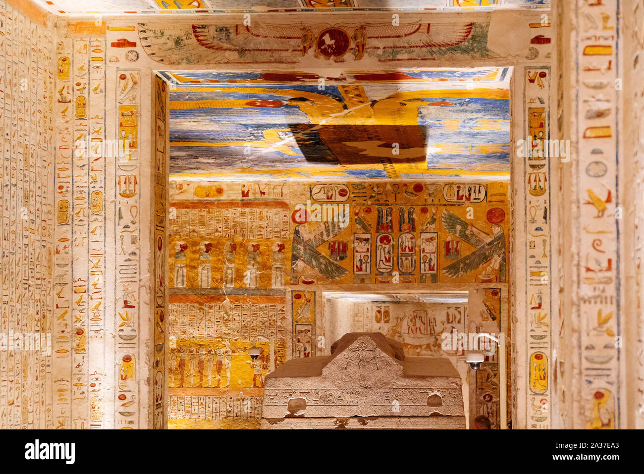 Interior of Tomb KV2 in the Valley of the Kings, the burial place of ...