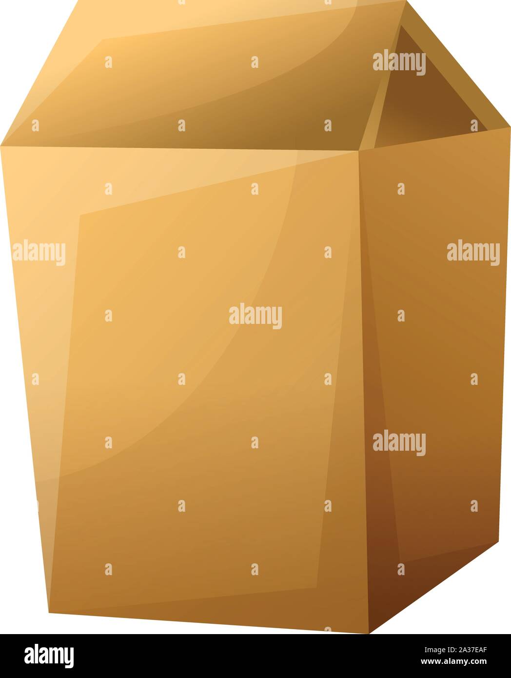 Carton garbage box icon. Cartoon of carton garbage box vector icon for ...
