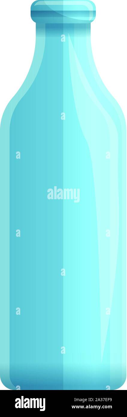 Blue glass bottle icon. Cartoon of blue glass bottle vector icon for ...