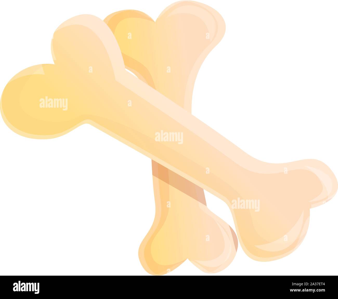 Garbage eaten bones icon. Cartoon of garbage eaten bones vector icon ...