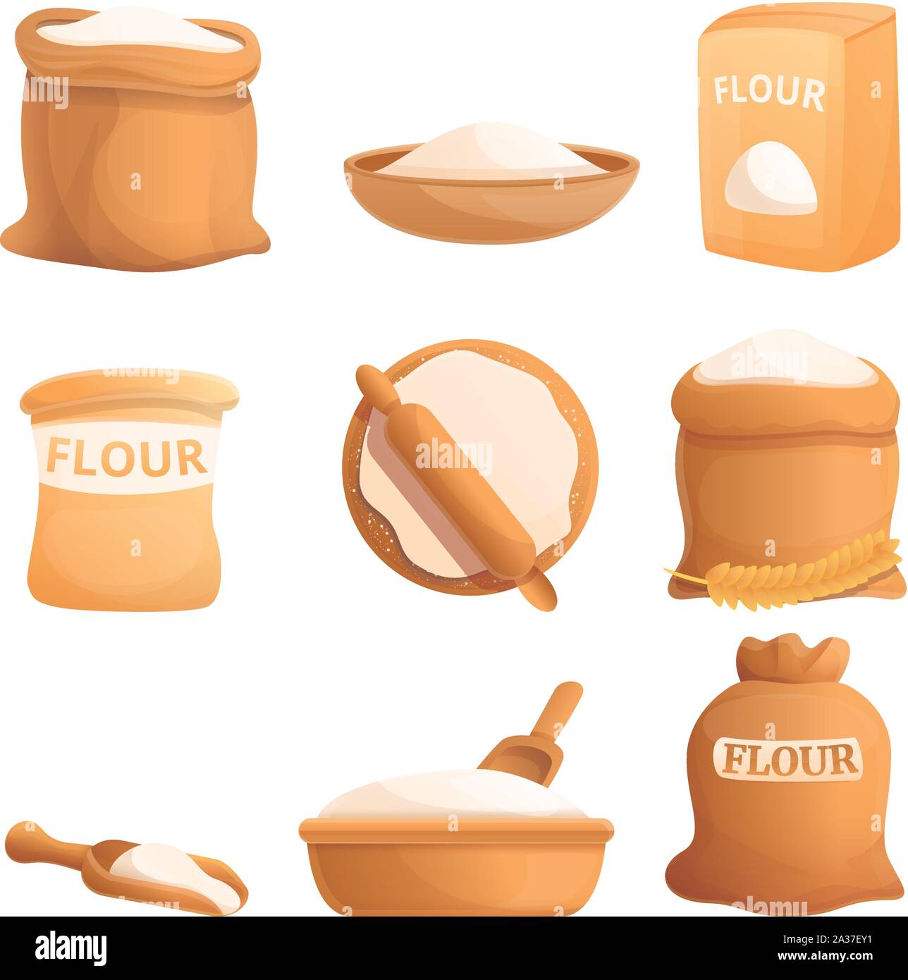 Cartoon bag of flour hi-res stock photography and images - Alamy