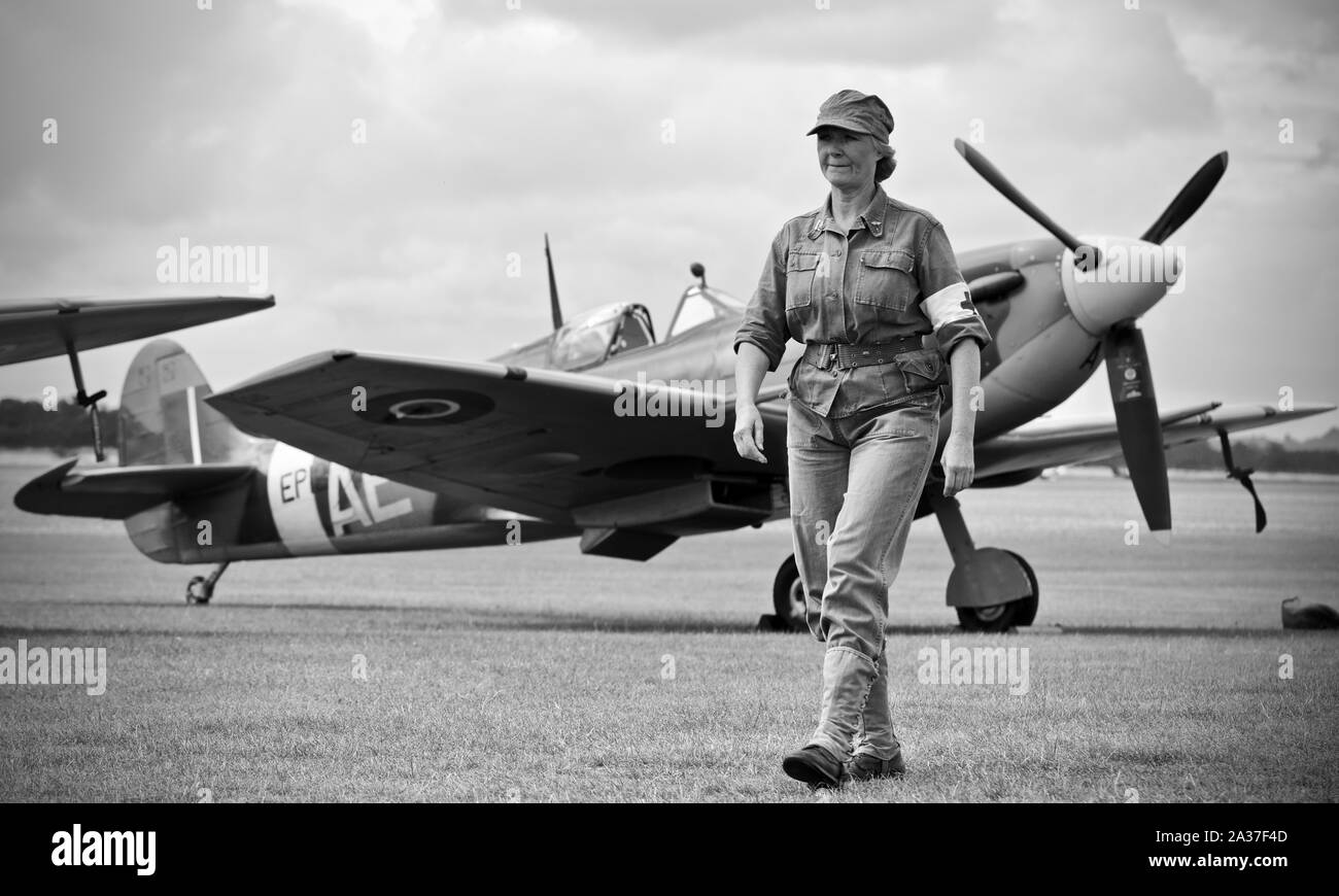 Supermarine spitfire fighter plane british Black and White Stock Photos ...