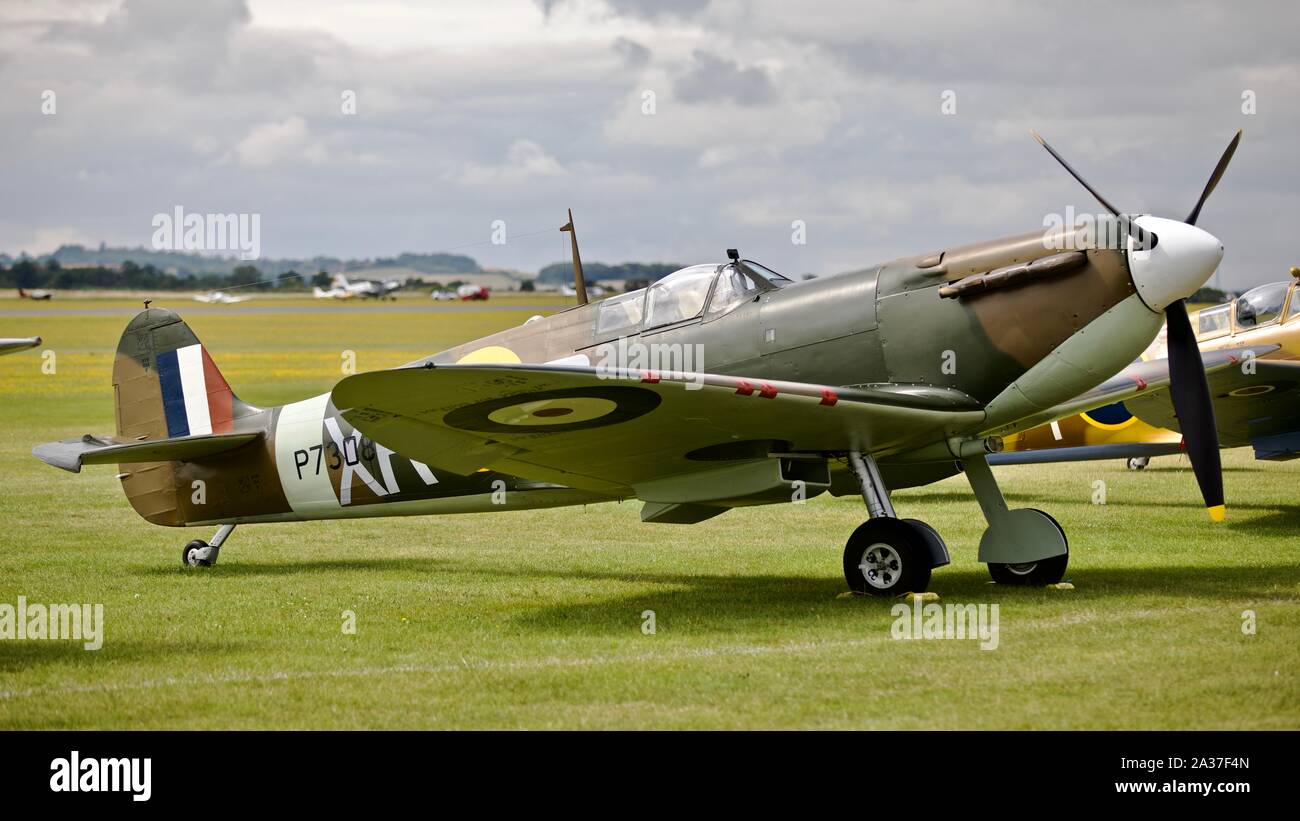 Supermarine Spitfire MkIa (G-AIST) on the flightline at the 2019 Flying ...