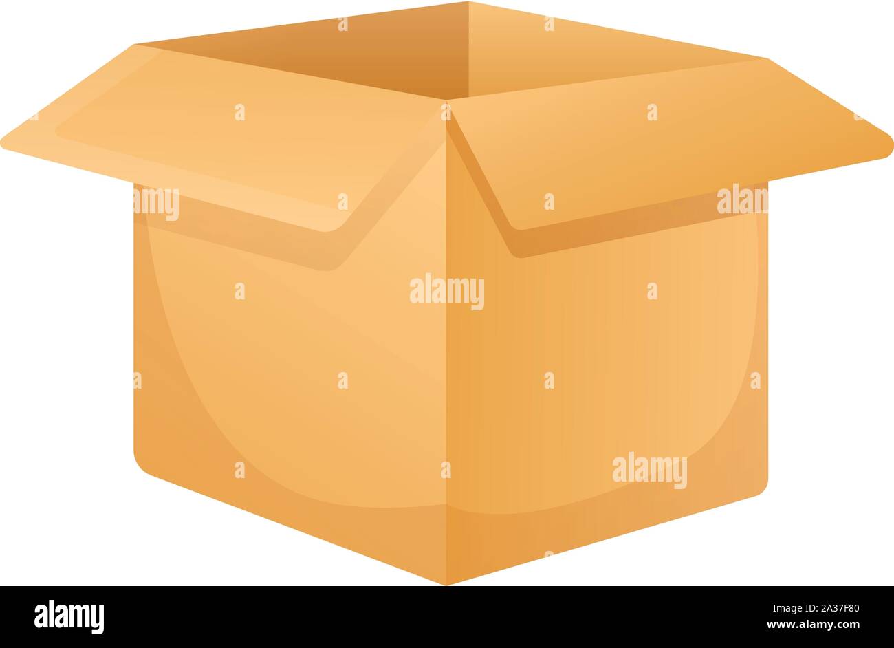 Open carton box icon. Cartoon of open carton box vector icon for web ...